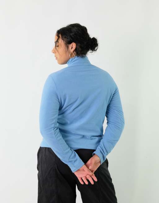 Vintage The North Face L Fleece Light Blue Quarter Zip | ASOS