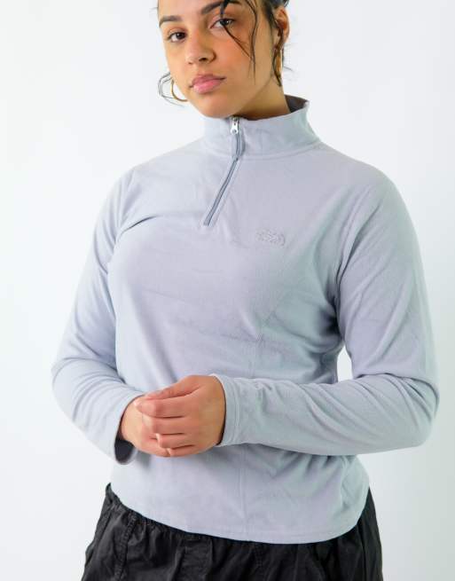 Vintage The North Face L Fleece Light Blue Quarter Zip | ASOS