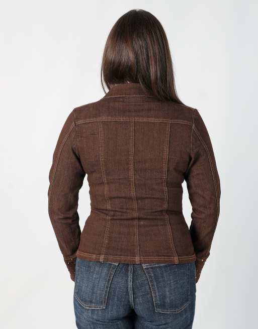 Vintage Unbranded S denim jacket in brown | ASOS