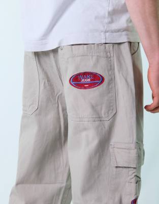 Vintage Wake Jeans 30x32 Woven Cargo Pants Beige | ASOS