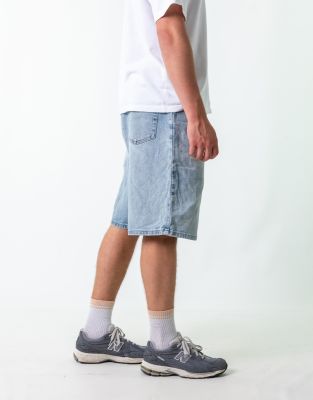 Vintage Wrangler 36" Denim Jorts Shorts Light Blue | ASOS