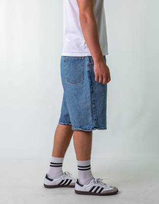 Vintage Wrangler 36" Denim Jorts Shorts Light Blue | ASOS