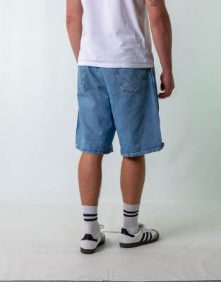 Vintage Wrangler 38" Denim Jorts Shorts Light Blue | ASOS