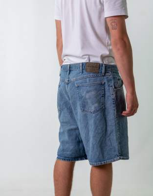 Vintage Wrangler 38" Denim Jorts Shorts Light Blue | ASOS