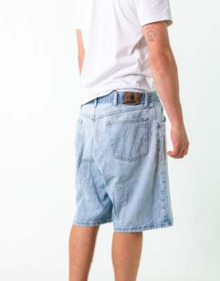 Vintage Wrangler 38" Denim Jorts Shorts Light Blue | ASOS