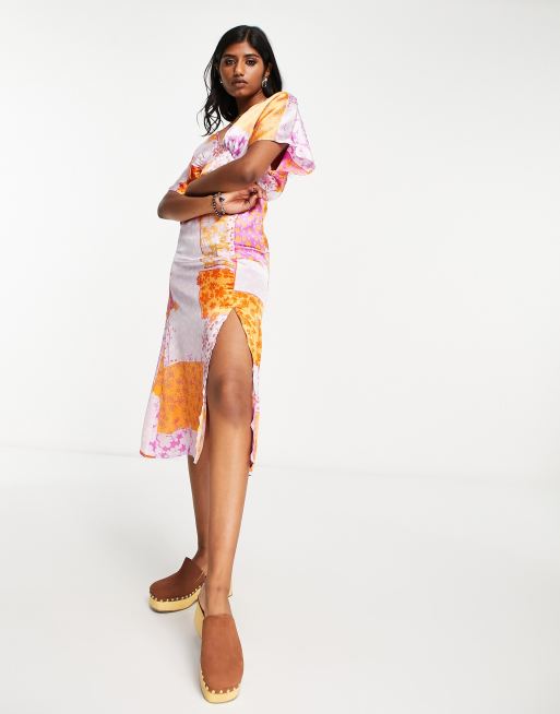 Violet Romance - Robe mi-longue à imprimé patchwork | ASOS