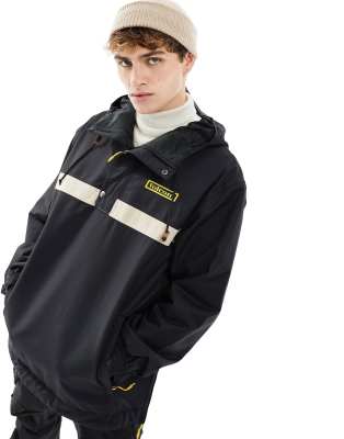 Volcom Longo pullover ski jacket in black | ASOS