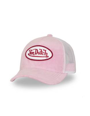 Von Dutch velvet trucker cap in pink | ASOS
