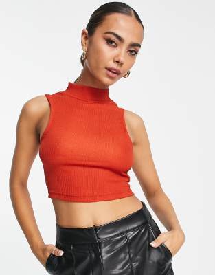 Wednesday's Girl high neck tank top in terracotta | ASOS