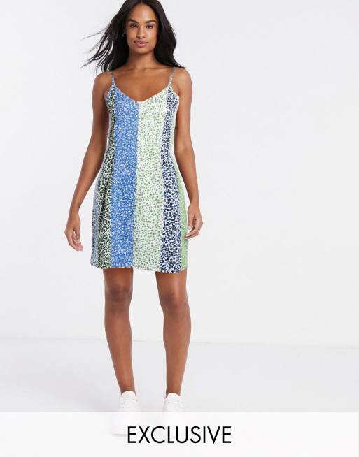 Wednesdays Girl Mini Cami Dress In Mixed Floral Asos