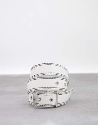 Weekday April belt in off white | ASOS