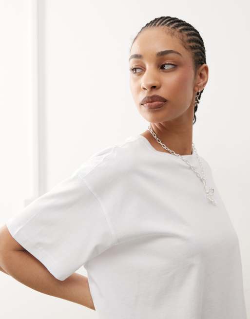 Weekday boxy fit oversized t-shirt in white | ASOS