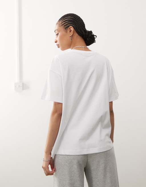 Weekday boxy fit oversized t-shirt in white | ASOS