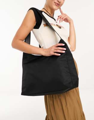 Weekday Carry oversized shoulder bag in black | ASOS