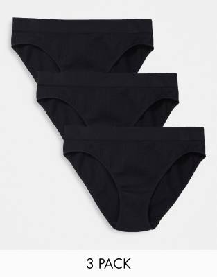 Weekday Cat brief 3-pack in black - BLACK | ASOS