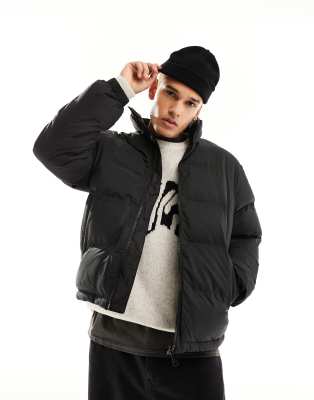Weekday cole puffer jacket in black | ASOS