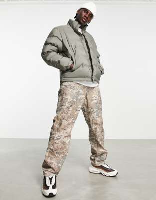 Weekday Cole puffer jacket in gray | ASOS