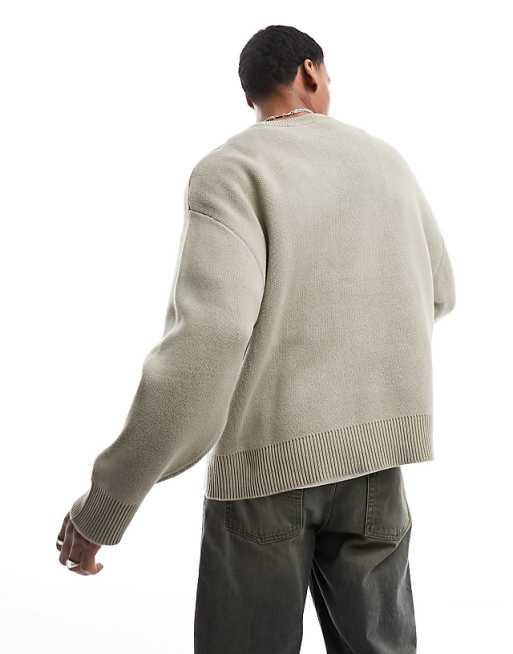 Weekday Cypher oversized sweater in mole | ASOS Weekday Cypher oversized sweater in mole | ASOS