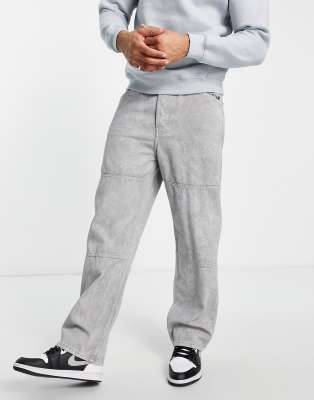 Weekday Galaxy Utility Jeans In Concrete Gray-blue | ModeSens