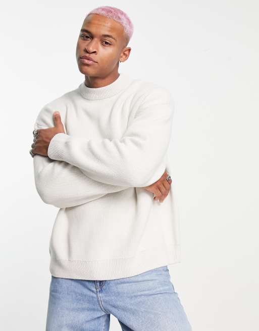 Weekday – John – Oversize-Pullover in gebrochenem Weiß | ASOS