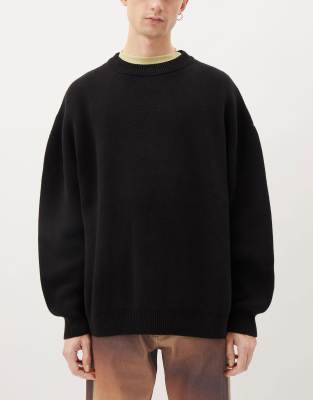 Weekday John Oversized Sweater In Black | ModeSens
