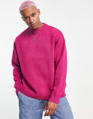 Weekday john oversized sweater in pink exclusive at ASOS | ASOS