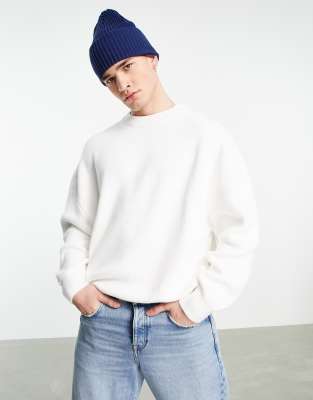 Weekday John Oversized Sweater In White | ModeSens