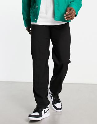 Weekday lewis straight fit suit pants in black | ASOS