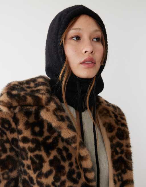 Weekday Lotta knitted balaclava hood in black | ASOS