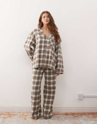 Weekday lounge set in black & white plaid | ASOS