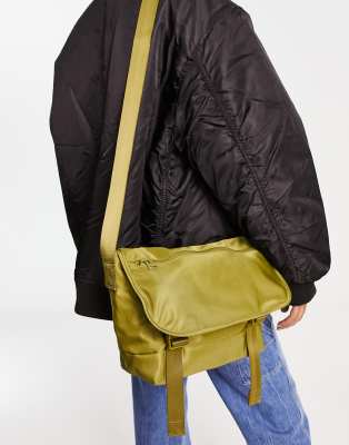 Weekday Mini messenger bag in green | ASOS