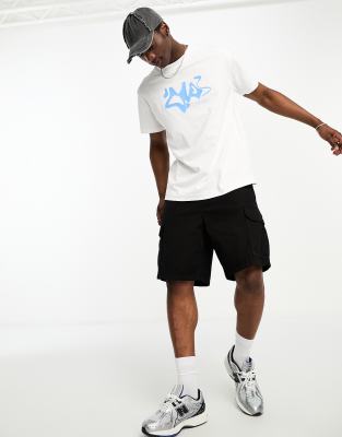 Weekday oversized t-shirt with techno blob graphic print in white | ASOS