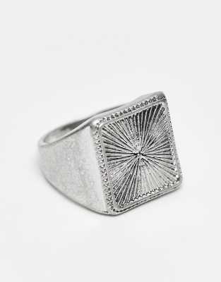 Weekday Simon signet ring in silver | ASOS