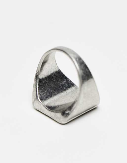 Weekday Simon signet ring in silver | ASOS
