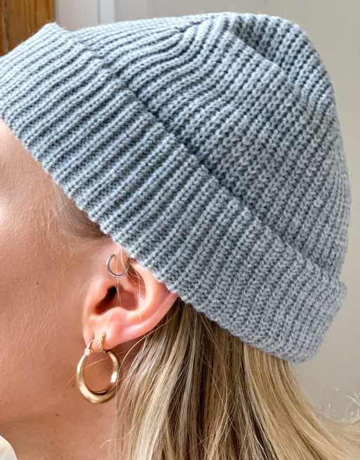 Weekday Stan beanie hat in grey melange | ASOS