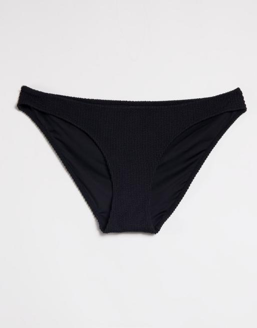 Weekday Sunny textured bikini briefs in black | ASOS