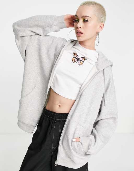 Weekday Sweat à Capuche Oversize Gris Asos