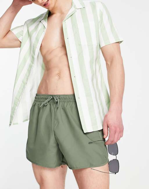 Weekday tan swim short in khaki | ASOS