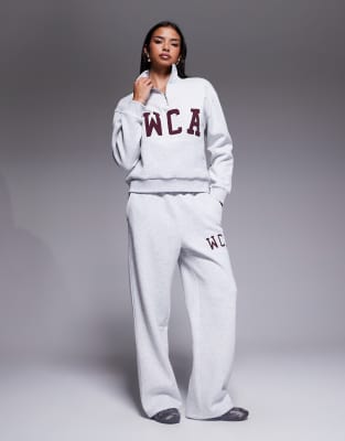 Weekend Collective varsity set in gray heather | ASOS