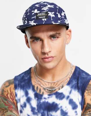 WESC cap with print in navy | ASOS