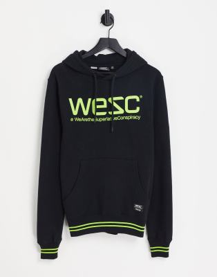 WESC hoodie with logo in black | ASOS