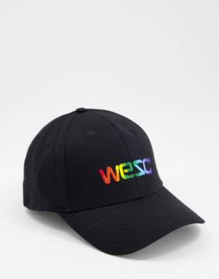 WESC rainbow embroidered logo baseball cap | ASOS