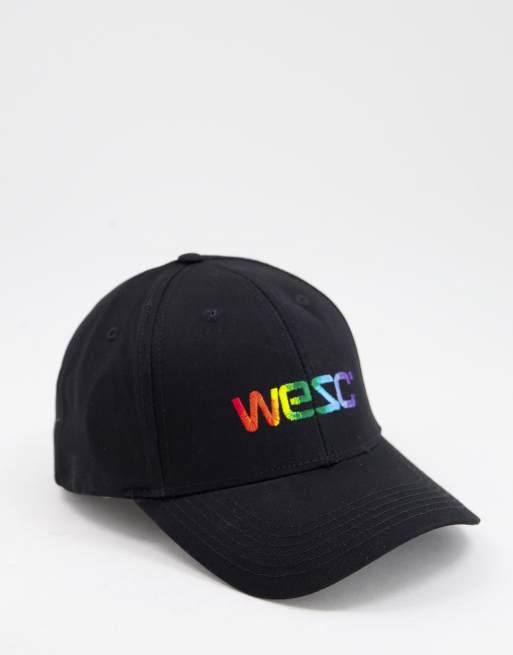 WESC rainbow embroidered logo baseball cap | ASOS