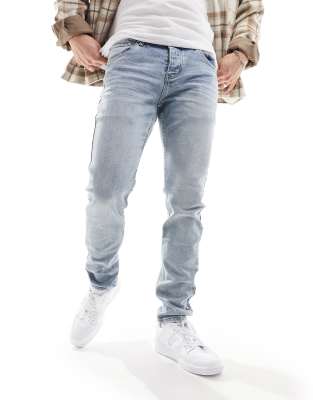 WESC skinny jeans in mid blue | ASOS