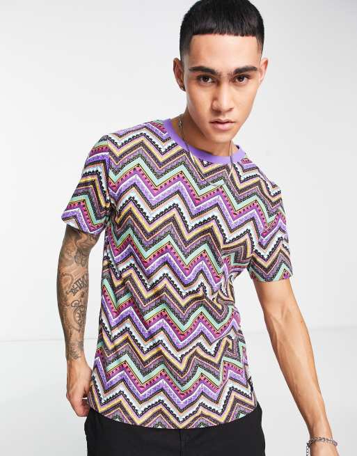 WESC – T-Shirt in Schwarz & Lila | ASOS