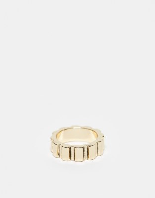 WFTW cog ring in gold | ASOS