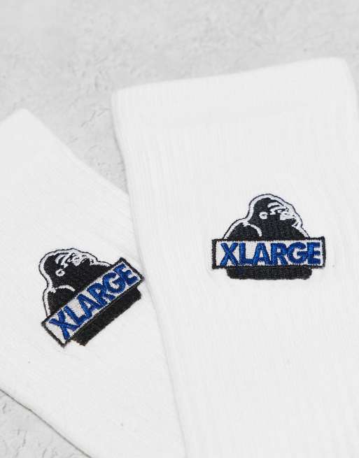 XLARGE socks with embroidered OG logo in white | ASOS