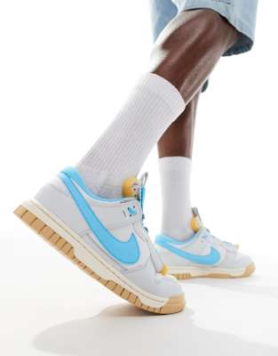 Zapatillas de deporte blancas y azules Dunk Low Jumbo de Nike | ASOS