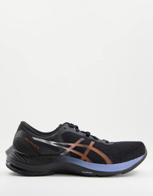 Zapatillas de deporte negras y naranjas Gel-Pulse 13 de Asics Running ...