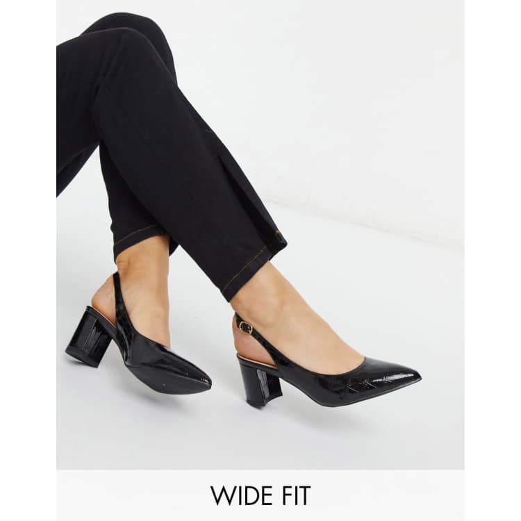 Tacones Bajos Gruesos Con Punta En Punta Para Mujer,